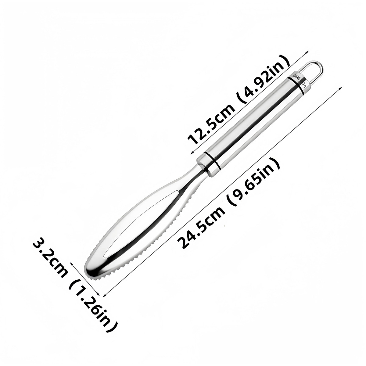 Fish Scale Remover,304 Stainless Steel Fish Scaler Easy Use Fish Descaler Tool,Fish Scaler Remover Lung Remover for Family Kitchen,Easy to Clean Kitchen Tool(9.65 * 1.26in)-SATONBEYI