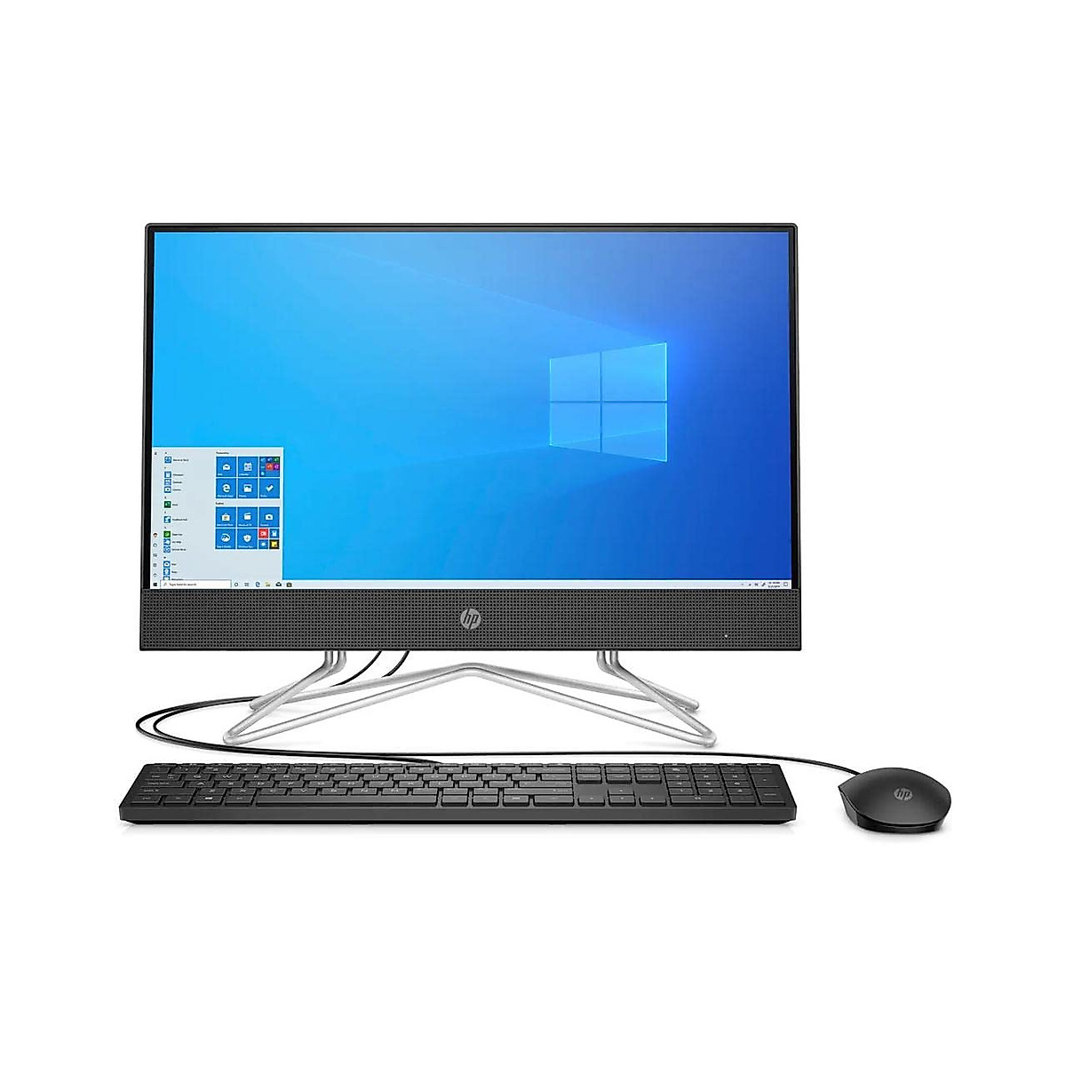 HP 2022 Newest 22-inch FHD IPS All-in-One Desktop Computer - Dual-Core AMD Athlon Silver 3150U - 24GB DDR4 RAM-1TB SSD - DVD-RW - WiFi Bluetooth - Windows 10 Pro - Black w/ 32GB USB Drive