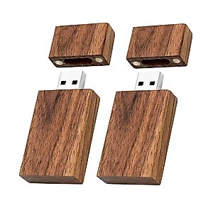 2 Pack 64GB Wood USB 3.0 Flash Drive TATMOHIK Walnut Wood Memory Stick 64 GB, Thumb Drive, USB Drive, Zip Drive
