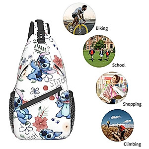 Sling Bag for Men Fanny Pack Adult Crossbody Sling Backpack Travel Hiking Chest Bag Daypack Purses Backpack Shoulder Bag for Teens Women