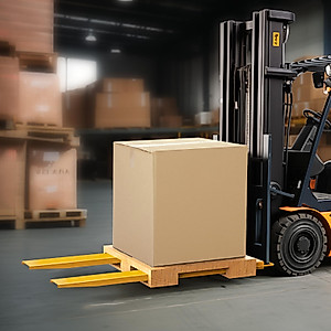 BestEquip Pallet Fork Extension 72 Inch Length 4.5 Inch Width, Heavy Duty Alloy Steel Fork Extensions for forklifts, 1 Pair Forklift Extension, Yellow