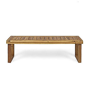 Christopher Knight Home Kemp Outdoor Acacia Wood Bench, Sandblast Natural Finish