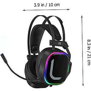 PATINS Wireless Gaming Headset Headset Headset Wired Noise Cancelling Headphones Black Headphones Cord Headphones Laptop Headphone Single Sided Computer Headphone Earbuds Light