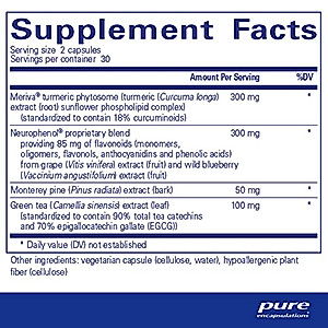 Pure Encapsulations CurcumaSorb Mind | Supplement to Support Memory, Sharpness, and Cognitive Function* | 60 Capsules