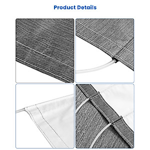 Xenjum RV Awning Fabric Replacement, 18.5oz Heavy-Duty Weatherproof Vinyl Camper Awning Replacement Universal Outdoor Canopy for RV, Trailer, and Motorhome Awnings-Black Fade- 15'(Fabric 14'2")