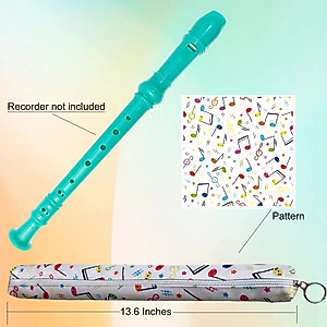 Auteey Flute Storage Case Bag Recorder Gift Bag, Portable Oxford Fabric Vertical Flute Bag for Recorders