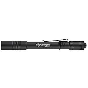 Streamlight 66134 Stylus Pro USB 350-Lumen Rechargeable Penlight with USB Cord & Nylon Holster, Black