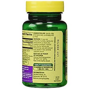 Spring Valley Natural Metabolism Support B1, 100 Tablets
