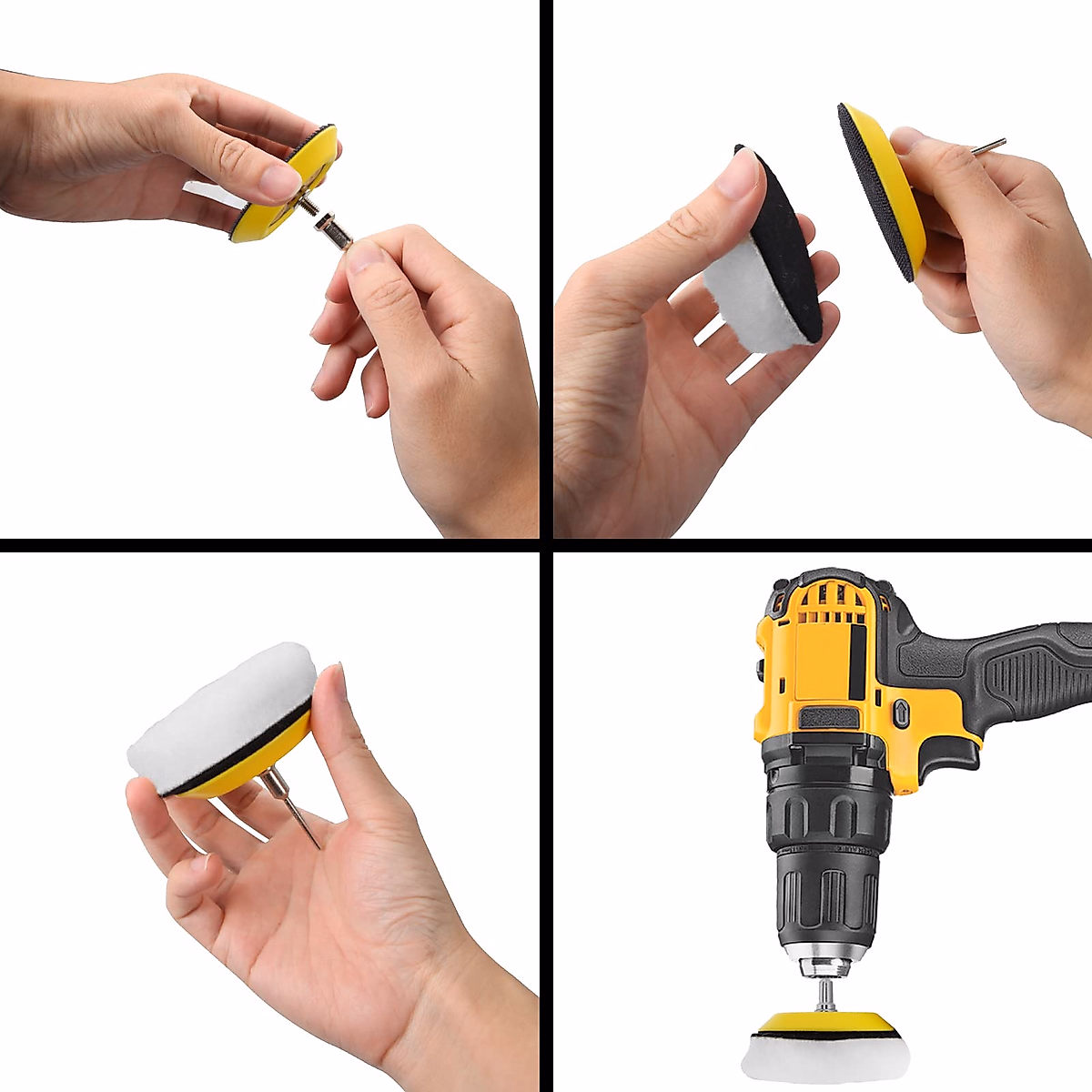 126 Pieces 3 Inch Sanding Disc, GOH DODD Headlight Restoration Kit Hook and Loop Sanding Pads 60 to 10000 Wet Dry Sandpaper with 1/8" and 1/4” Shank, Backing Pad, Polishing Pads and Interface Pad