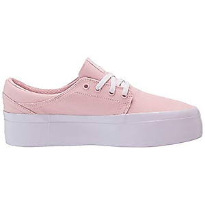 DC womens Trase Platform Skate Shoe, Light Pink, 6.5 US