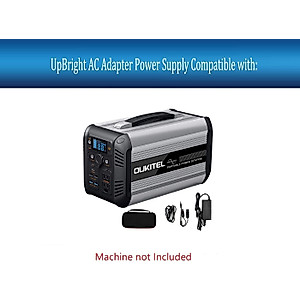 UpBright 20V AC/DC Adapter Compatible with OUKITEL CN505 614.4Wh 500W Portable Power Station Generator 614Wh/192000mA Li-ion Battery LK-150-2000500 DC20V 5.0A 12-24V/6A 85W Power Supply Charger PSU