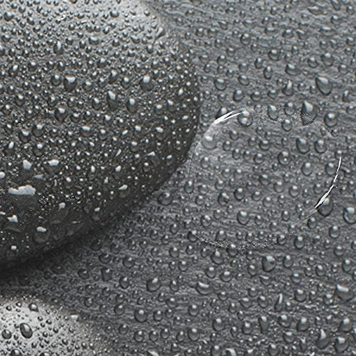 Black Zen Basalt Stones with Dew Green Bamboo on Dark Waterproof Shower Curtain, Machine Washable Polyester Cloth with 12 Hooks, No Smell Bath Tub Stall Curtain Liner 48"(W) x72(H)