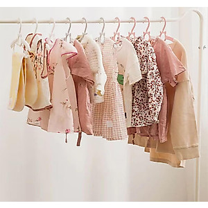 Gencuoir Baby Nursery Closet Hangers, Ultra Thin Non-Slip and Extendable Laundry Infant Pant Hanger for Newborn Clothes 30pcs11“-14‘’ Adjustable Children Coat Hanger for Girl Boy Toddler Kids Child