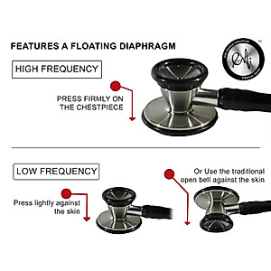 EMI Platinum Series Deluxe Black Cardiology Stethoscope ESC-333 AND EBD-217 Sphygmomanometer Set