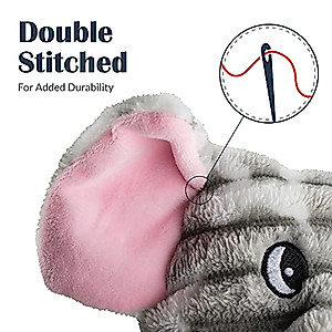 Flourish Pets 3 in 1 Multi-Layer Chew Toy for Active Dogs | Non-Toxic BPA Free Double Stitched Soft Fabric Exterior Dog Toys | Long-Lasting Dog Plush Toys - Long Leg Ellie Elephant (24″)