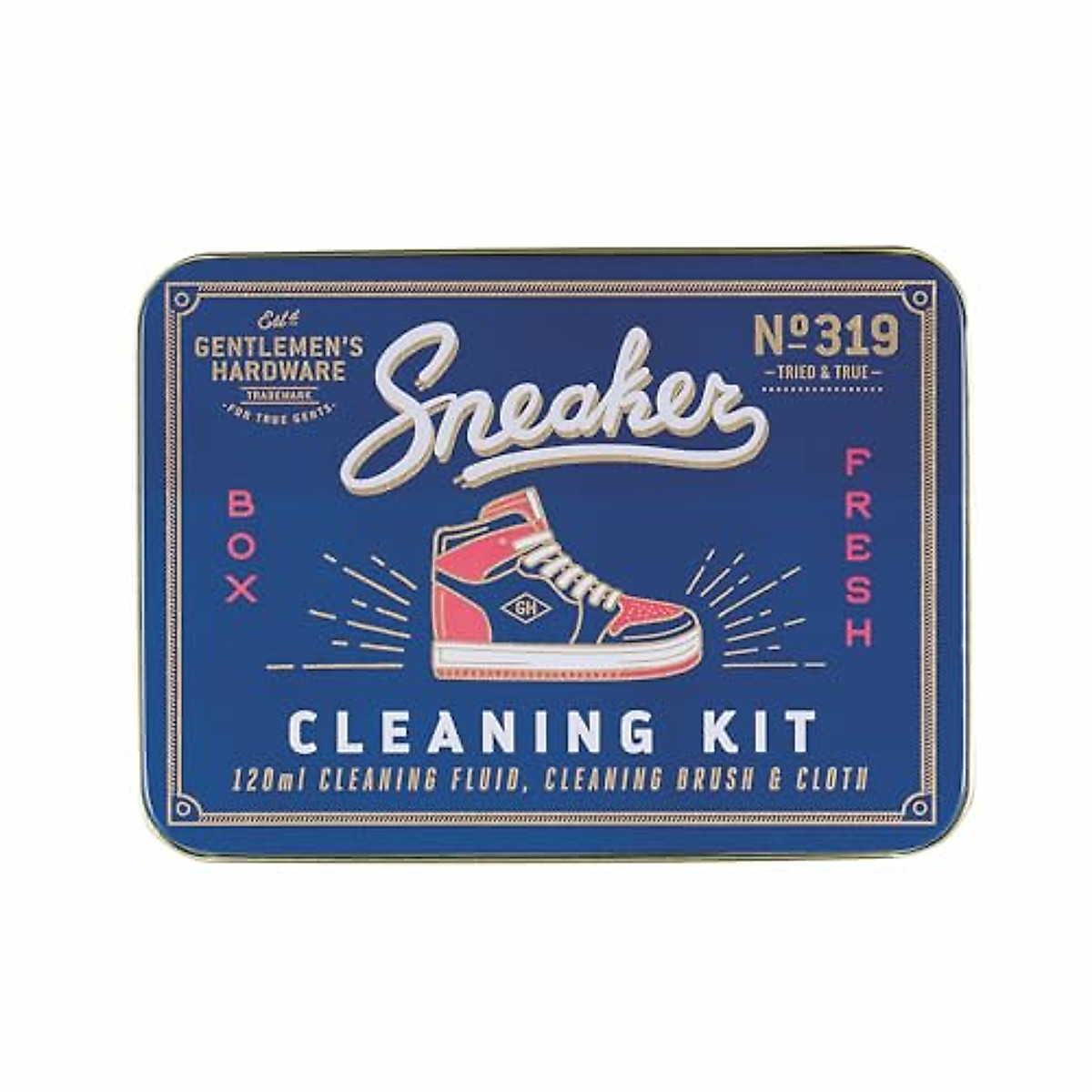 Gentlemen's Hardware - 3-Piece Complete Sneaker-Cleaning Kit, Convenient, Easy-to-Use, Travel-Friendly