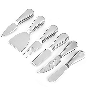Clarmonde Premium Stainless Steel Cheese Tool Set - 6 Piece Cheese Knife Set - Cut, Spread All Your Favorite Cheeses