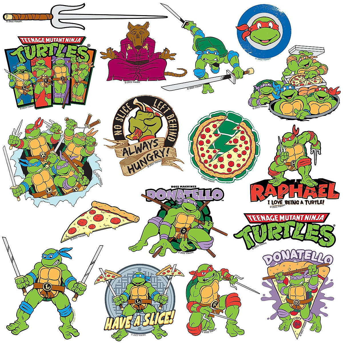 Teenage Mutant Ninja Turtles TMNT 2nd Variety Mix 50ct Vinyl Large Deluxe Stickers Variety Pack - Laptop, Water Bottle, Scrapbooking, Tablet, Skateboard, Indoor/Outdoor