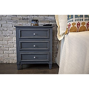 Decor Therapy Beckett 3-Drawer Side Table, 24x12x28, Antique Navy