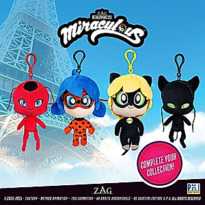 P.M.I. Miraculous Ladybug Plush Clip-on Toys | Two of Four 5-Inch-Tall Collectibles | Miraculous Ladybug Toys and Playable Mini Toys | Tikki and Ladybug| Miraculous Ladybug Kids’ Toys
