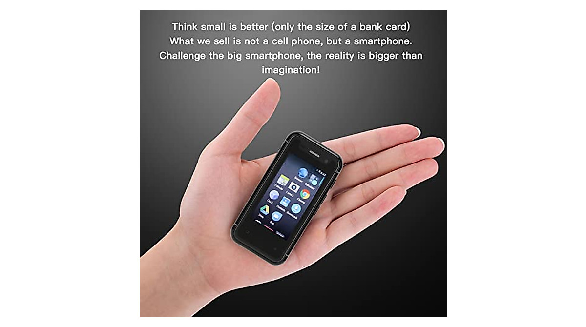 ASHATA Palm Smartphone - Compact 4G Mini Phone