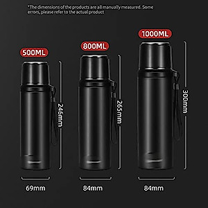 MMLLZEL Thermos Flask Outdoor Stainless Steel Termos Large Capacity Thermo Coffee Mug Cup Water Bottle (Color : D, Size : 1000ml)