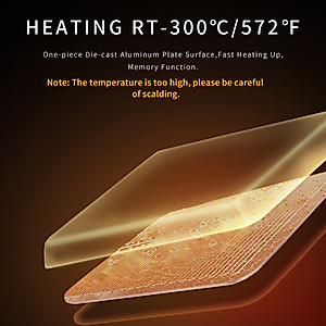 Magnetic Stirrer Hot Plate 300℃ 5000ml LCD Digital Hot Plate Stirrer 5.9×5.9 Inch Magnetic Stir Plate with Timer 100-1600RPM 110V Magnetic Hotplate Stirrer Mixer,Temp Probe Sensor Included