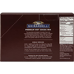 Ghirardelli Premium Hot Cocoa Envelopes, Rich chocolate, 22.7 Ounce (Pack of 15)