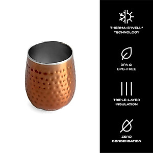 S'well Stainless Steel Wine Tumbler, 9oz, Dipped Metallic, Triple Layered Vacuum Insulated Container Keeps Drinks Colder for Longer, BPA Free Barware