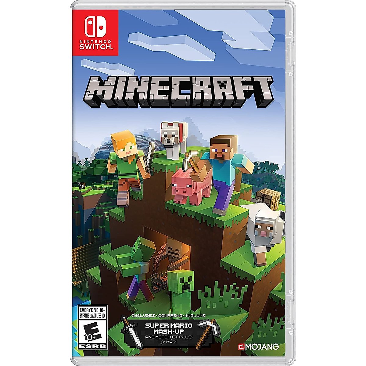 Nintendo Switch Deluxe Holiday Game Bundle: Nintendo Switch with Gray Joy-Con - 6.2" Touchscreen LCD Display + Nintendo Switch Minecraft Game and T.F. Card