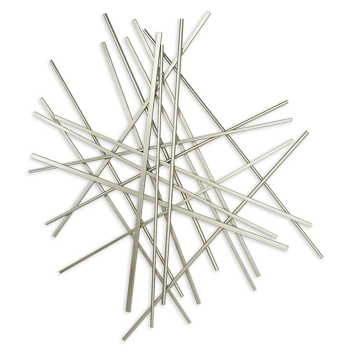 Cheungs Abstract, silver bar and panel wall décor piece (5369SV)