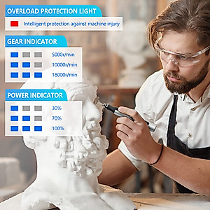 NICEWIN Engraving Pen with 36 Bits, USB Rechargable Mini Electric Engraver Etching Machines Cordless Rotary Tools Engraved Jewelry Glass Stone Metal Plastic Wood Resin, Silver