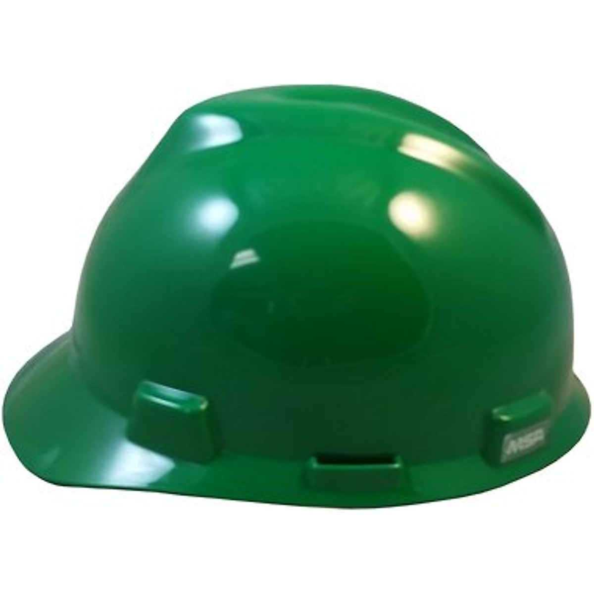 MSA V Cap Style Hard Hats with Lightweight Staz-On Suspension with Tote Bag - Green