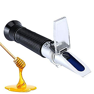 Abuycs Brix Refractometer with ATC for Beer Wort Wine Fruit Sugar Homebrew Meter Dual Scale Brix 0-32% & Specific Gravity 1.000-1.130 Replace Homebrew Hydrometer