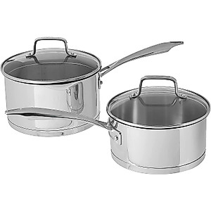 Cuisinart 11-Piece Cookware Set, Professional Stainless Steel, 89-11,Silver