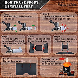 Football Whiskey Decanter Set with Glasses Spout 4Chiller,Whiskey Decanter Sets for Men,Whiskey Set Gifts for Men,Birthday Gifts for Men Gifts for Dad Gifts for Him Boyfriend,Alcohol Tequila Decanter