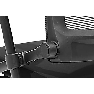 FYLICA Foldable Office Chair Set of 2 with PU Wheels and Sliding Armrest-Ergonomic Mesh Bouncing Back, Stackable Conference Room Chair, Office Guest & Reception & Meeting Chair (Black)