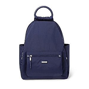 Baggallini Womens With Rfid Phone Wristlet All Day Backpack, Navy, One Size US