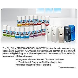 Big D 472 Concentrated Room Deodorant for Metered Aerosol Dispensers, Fresh Linen Fragrance, 7 oz (Pack of 12) - Air freshener ideal for restrooms, offices, schools, restaurants, hotels, stores