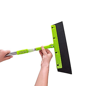 180 ° Magic Broom Sweeper with Long Handle, Multifunctional Silicone Broom Dust Pet Hair Quick Removal, Adjustable Household Cleaning Tool for Bathroom Window Floor
