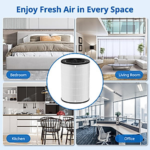 AP-T45 AP-T40FL AP-T43 H13 HEPA Replacement Filter Compatible with 1461901 Homedics 5 in 1 Total Clean Air Purifier 1461901 Replacement Filter, AP-T40, AP-T43, and AP-T45-WT, Costco 1461901