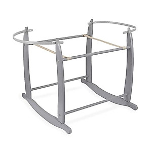 Clair de Lune Deluxe Grey Moses Basket Rocking Stand