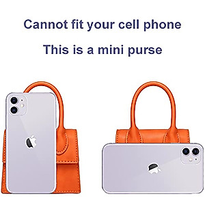 CATMICOO Mini Purse for Women, Trendy Mini Bags and Tiny Handbag with Crocodile Pattern (Orange)