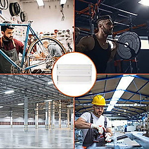 2ft 110W LED Linear High Bay Chain-Mount Fixture, 16,000LM (142LM/W), 10-15ft Install Height, 1-10V Dimmable LED Shop Light Fixture, 120-277V, 5000K Daylight White, UL Listed, DLC 5.1 Premium, 1-Pack