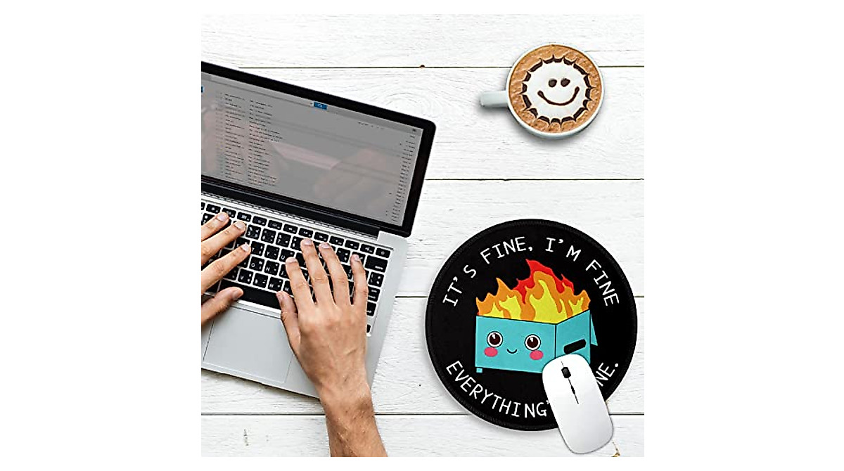 Funny Dumpster Fire Mouse Pad – Durable, Non-Slip, Perfect for Gaming