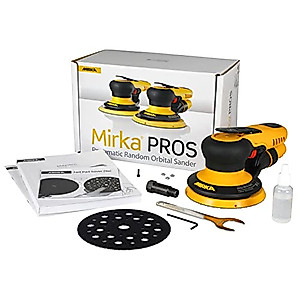 Mirka PROS Pneumatic Random Orbital Sander / 5 inch / 5mm Orbit/Dust-Free Sanding/MRP-550NV