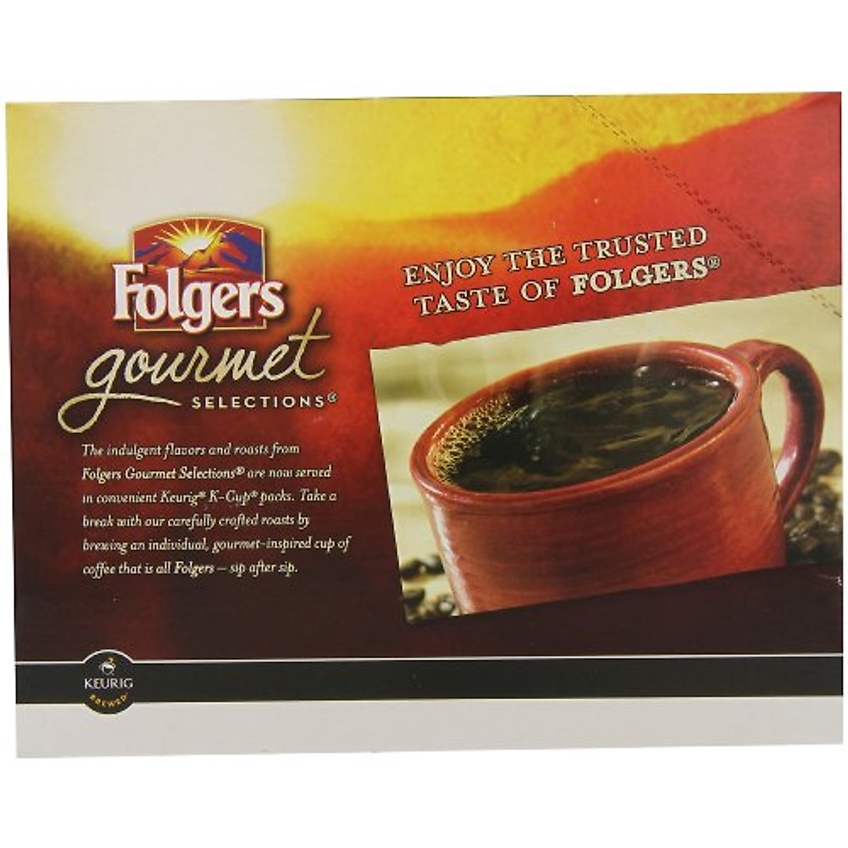 Folgers Gourmet Selections K-Cup Single Cup for Keurig Brewers, Caramel Drizzle, 24 Count