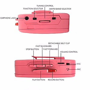 ByronStatics Portable Disc CD Player + Cassette Player/Recorder + FM AM Radio Walkman