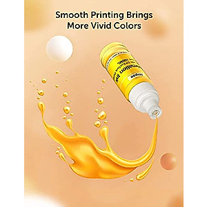 Hiipoo Sublimation Ink for EcoTank Supertank Inkjet Printers ET-2803 ET-2800 ET-2850 ET-2720 ET-4800 ET-2400 ET-3760 ET-15000 ET-4760 Heat Press Transfer on T-Shirt Mug (Autofill/ICC-Free/Anti-UV)