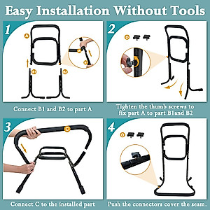 Chair Lift Assist Devices for Seniors Elderly Sit to Stand Lift Standing Aids Supports Grab Bar Help Patient Stand Up & Mobility in Front of The Sofa, Recliner Chair, Toilet